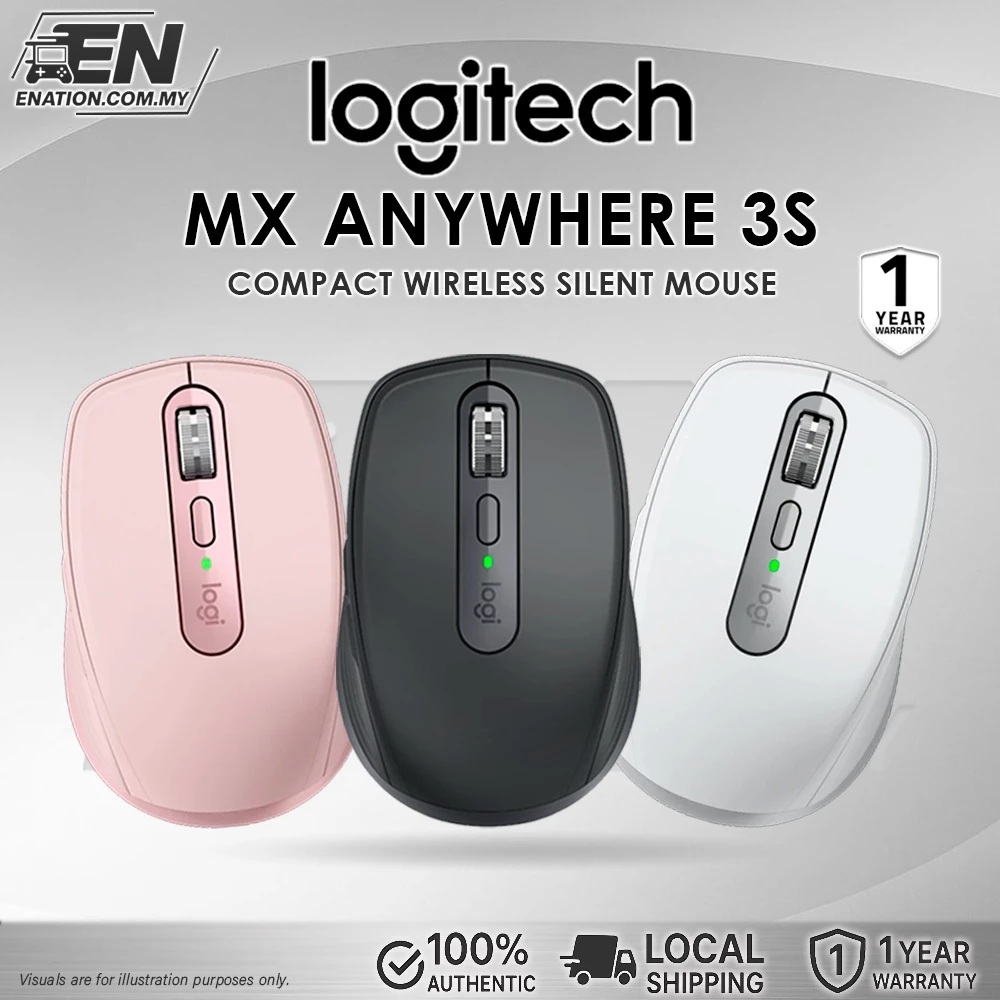 Logitech MX Anywhere 3S Compact Wireless Mouse, Fast Scrolling, 8K DPI ...