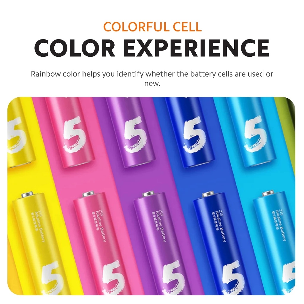 Xiaomi AA/AAA Rainbow Batteries (10 Count) | Alkaline Battery ...